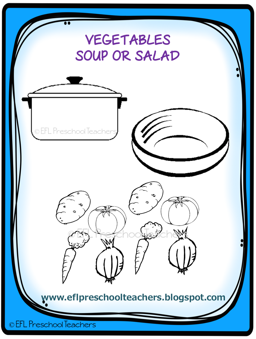 ESL/EFL Preschool Teachers: Vegetables Activities