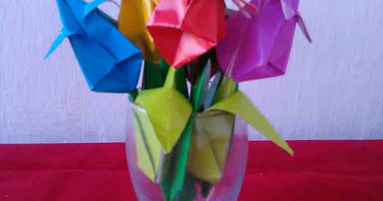 22+ Cara Membuat Bunga Tulip Dari Kertas Origami, Kerajinan Terbaru