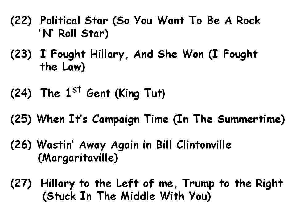 Presidential Politics: Song Parodies