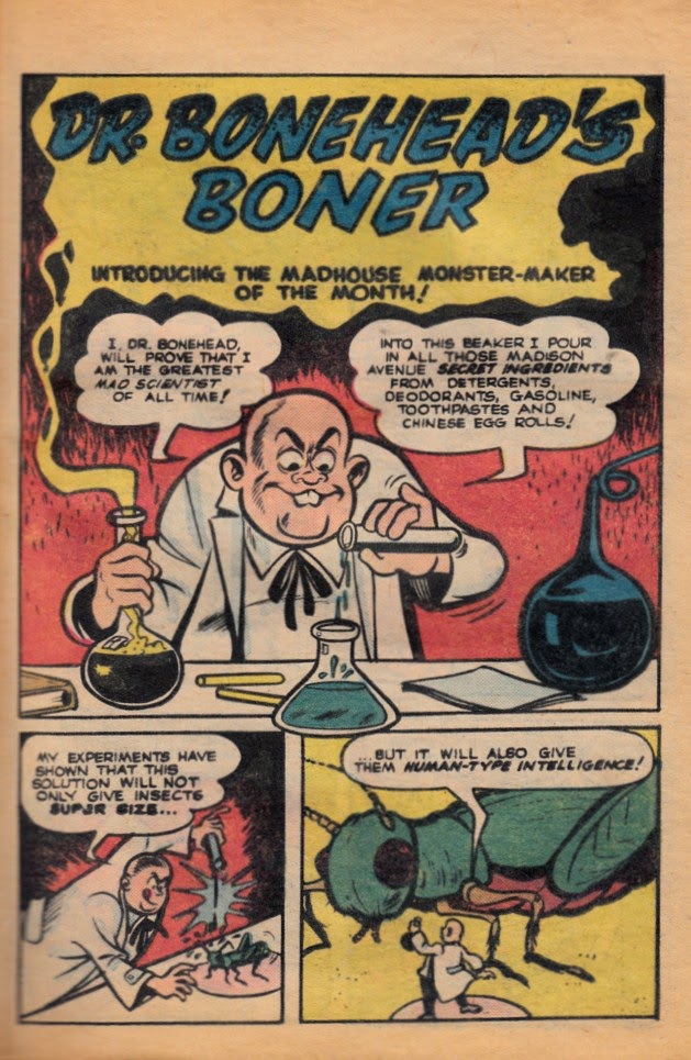 Mixed-Up Monster Club: Mad Scientist Post - "Dr. Bonehead's Boner" from Archie's Mad House Comic ...