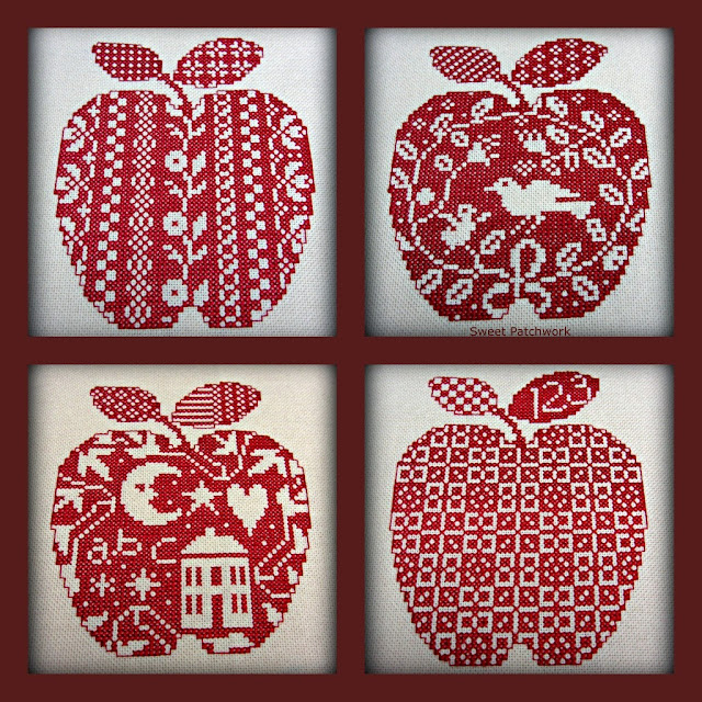Χειροτεχνήματα: σχέδια με μήλα για κέντημα / apple cross stitch patterns