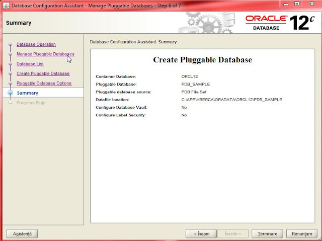 Oracle Knowledge Table: Create PDB with Sample schemas in DB12c