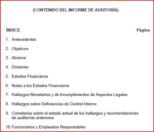 Aprendiendo Auditoria Gubernamental: Estructura del Informe de ... Aprendiendo Auditoria Gubernamental: Estructura del Informe de ...