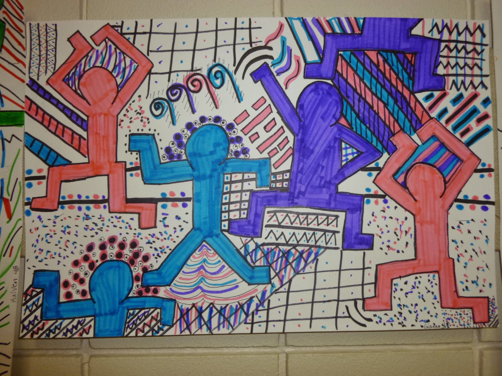 Mrs. Werner's Art Room: 4th Grade Keith Haring Figures