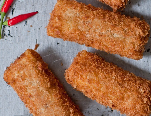 Veg Roll Recipe in Rava Fry