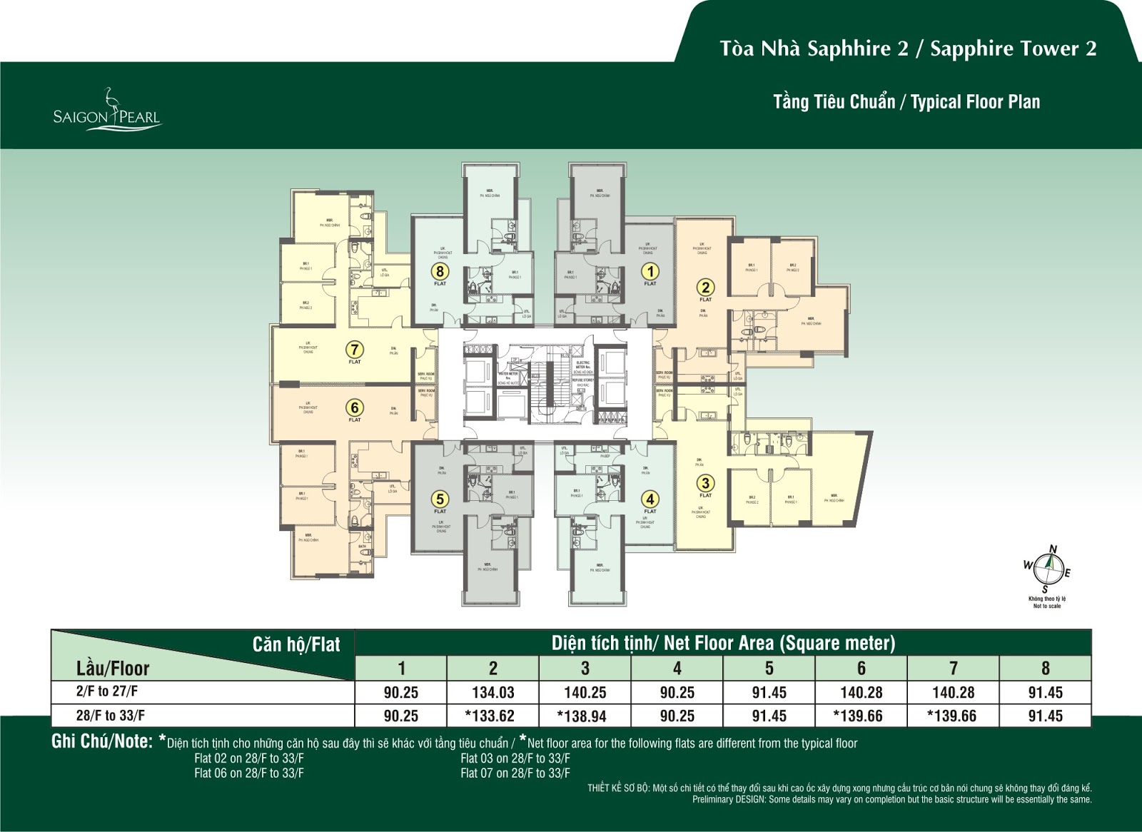 Mặt bằng căn hộ saigon pearl tổng thể