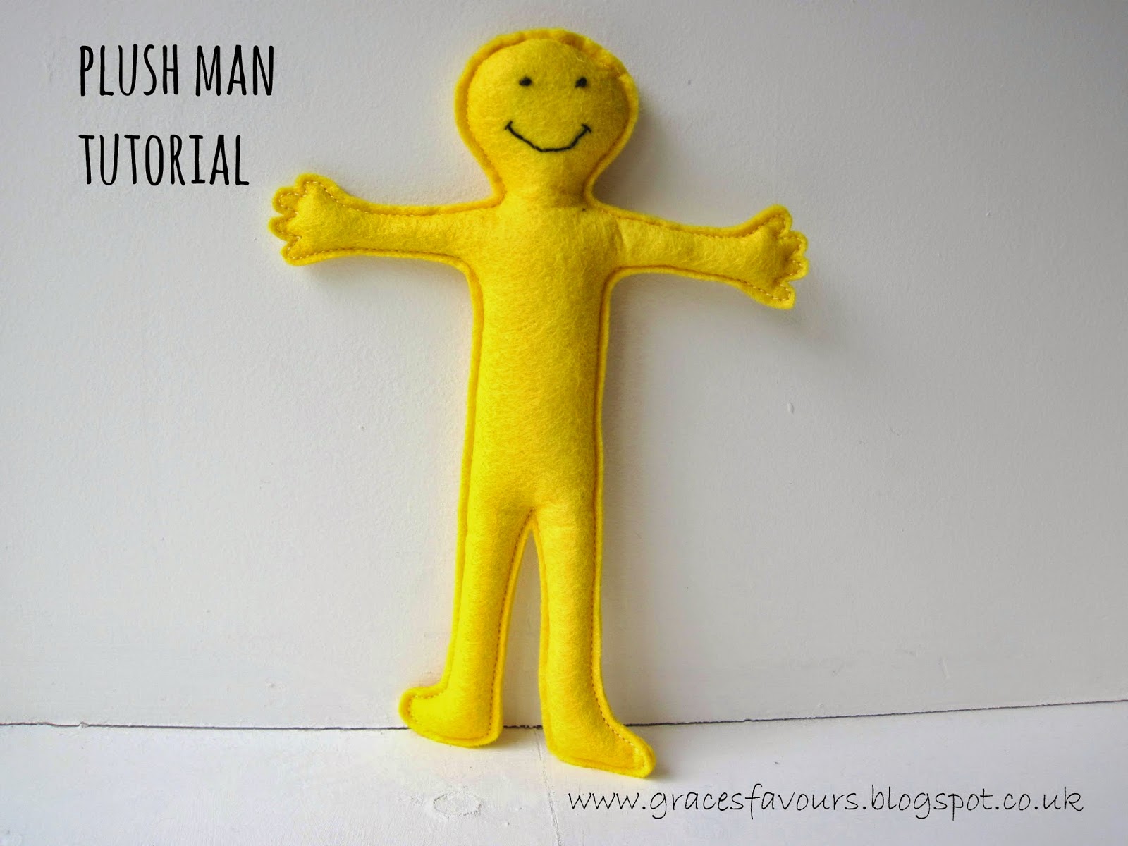 Grace's Favours - Craft Adventures: How To - Simple Felt Plush Man Toy ...