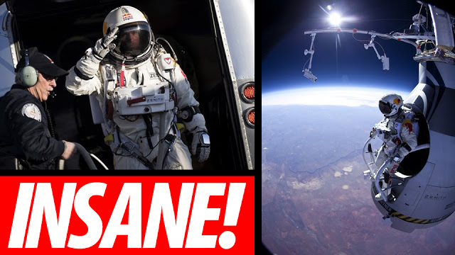Xpress Urself Show: Austrian Man makes Record-Breaking Jump from SPACE ...