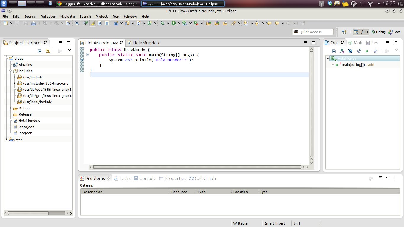 fp Kanarias: Eclipse: el mismo entorno para JAVA, C++, PHP,...