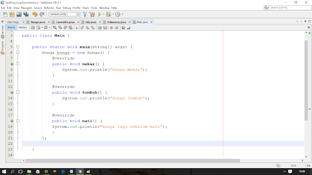 JAVA: Program Sederhana Berbasis Objek (Bunga) Polimorfisme Dan Interface