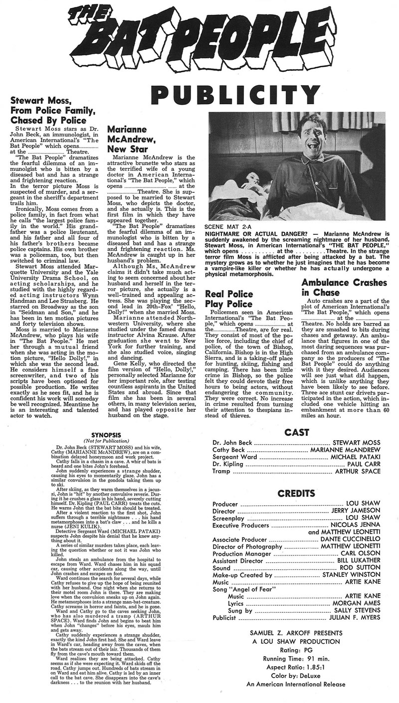 Vintage Pressbooks: [1974] The Bat People