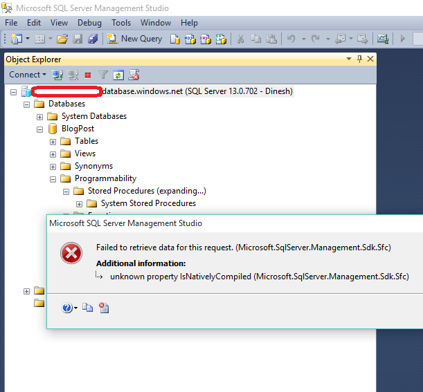 Dinesh's Blog :::: Being Compiled ::::: "Failed to retrieve data for this request" "unknown ...