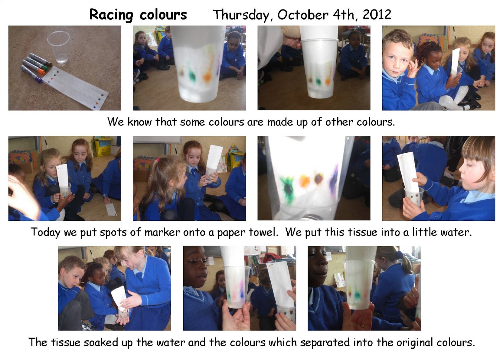 Science Projects: Racing colours