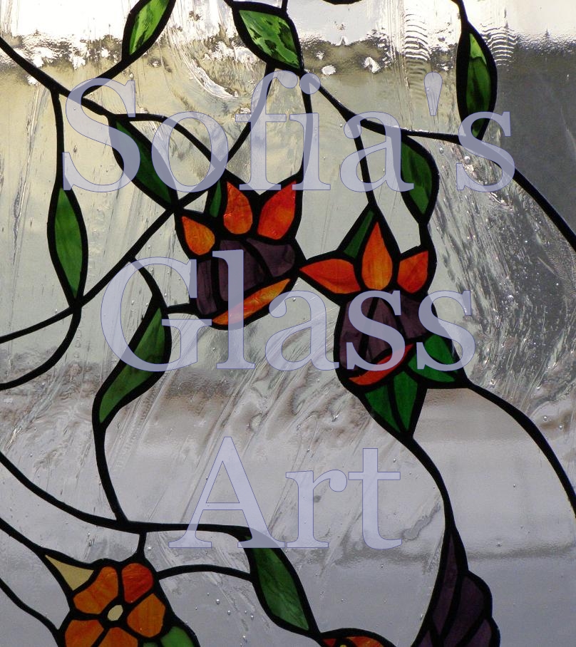 ΒΙΤΡΩ-Sofia's Glass Art -Stained Glass Studio: Βιτρώ παράθυρα, σχέδιο Birds