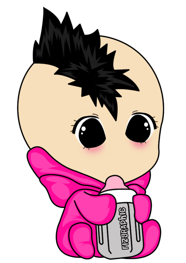 Fizgraphic: Freebies Doodle Baby Punk Comel