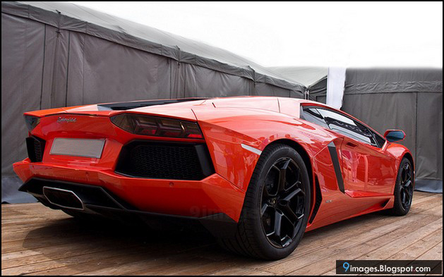 Lamborghini-gallardo, red, car, back-view