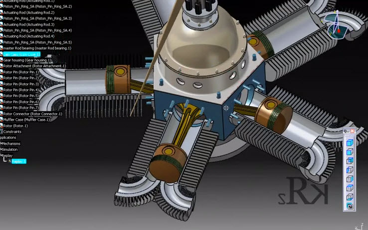 คลิปVideo การเขียนโมเดล3Dและทำแอนิเมชั่นเครื่องยนต์ Radial Engineด้วย ...