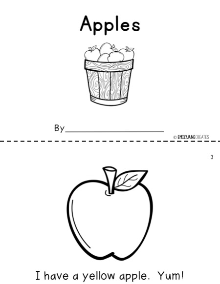 Emily Jane Creates: 4 APPLE EMERGENT READER BOOKS