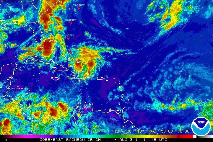 Roatan Weather: Again Mostly Sunny with Moderate Winds and Seas