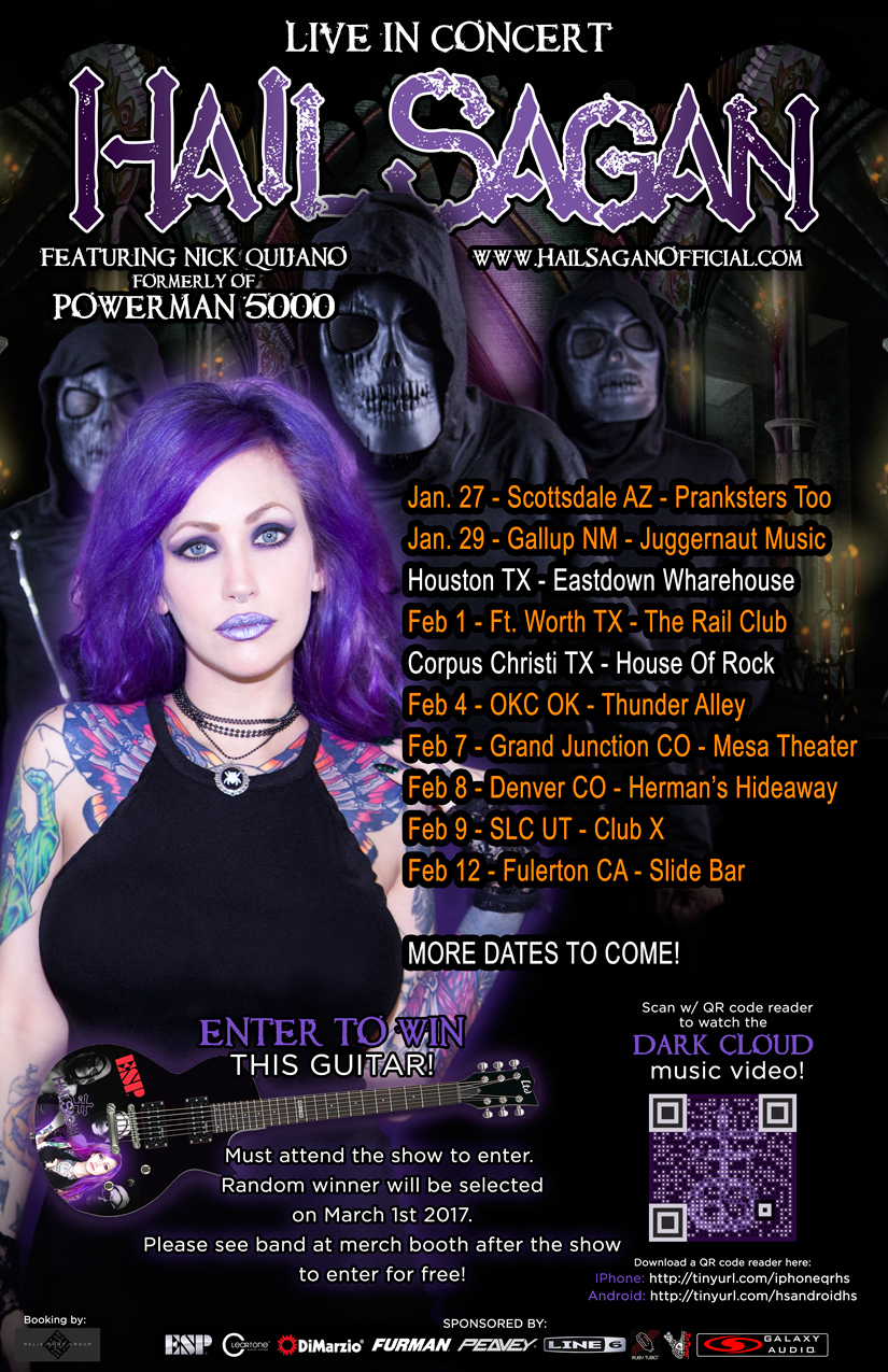 Hail Sagan Announces 1st Leg of North American 2017 Tour | NataliezWorld