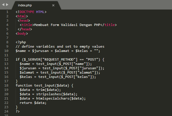 Cara Membuat Form Validasi dengan PHP