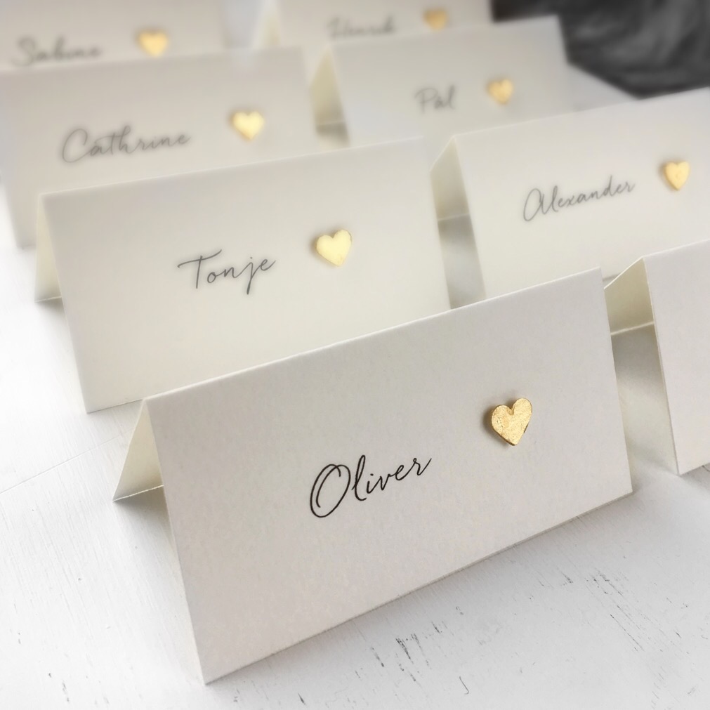 Bordkort bryllup hjerte – Sminkespeil