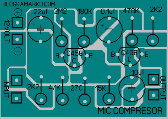 PCB layout Mikrophone Compresor – BLOGKAMARKU