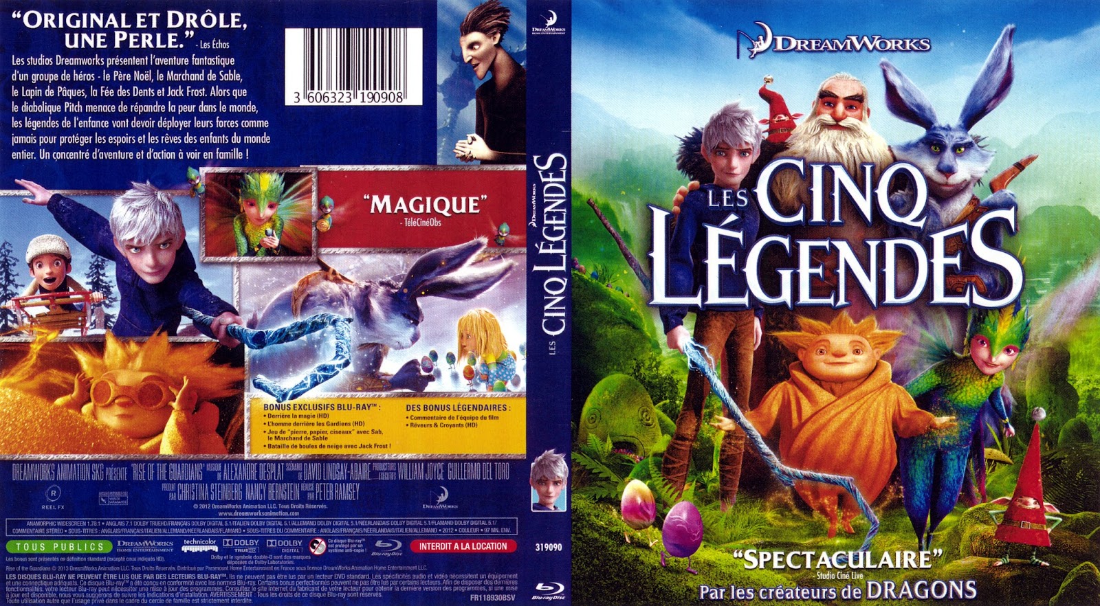 BLU-RAY JAQUETTES BLU-RAY: Les 5 légendes