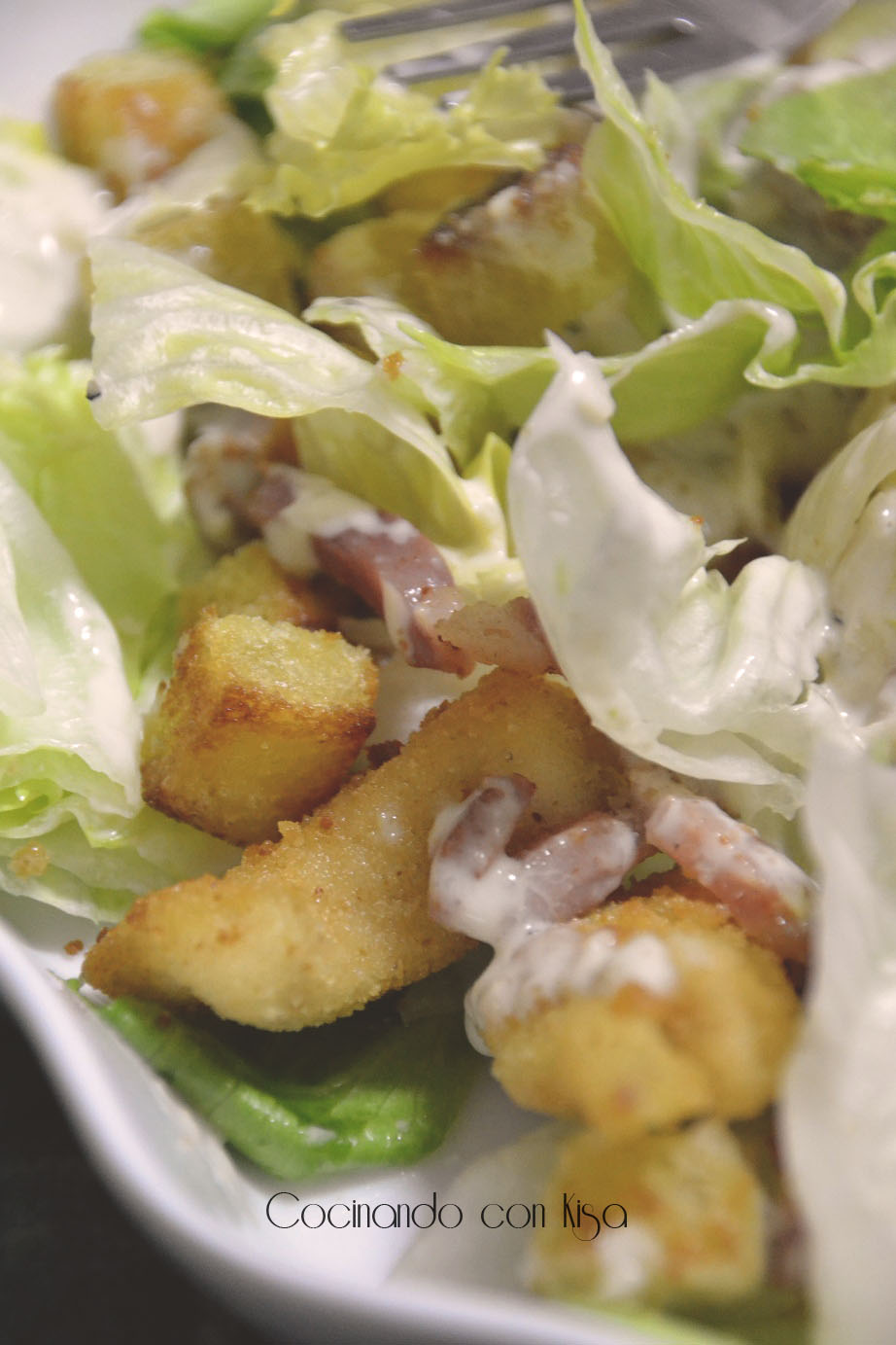 Cocinando con Kisa: Ensalada Cesar (Thermomix)