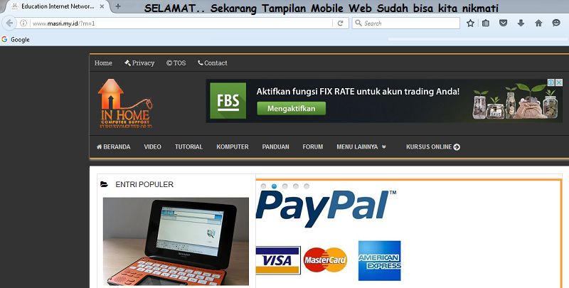 Merubah Tampilan Browser menjadi tampilan Mobile web menggunakan ...