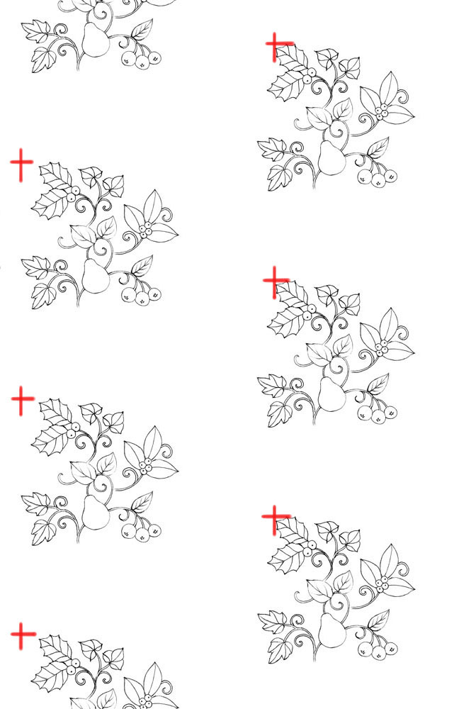 acornmoon: Half drop pattern design tutorial. Making a seamless repeat.