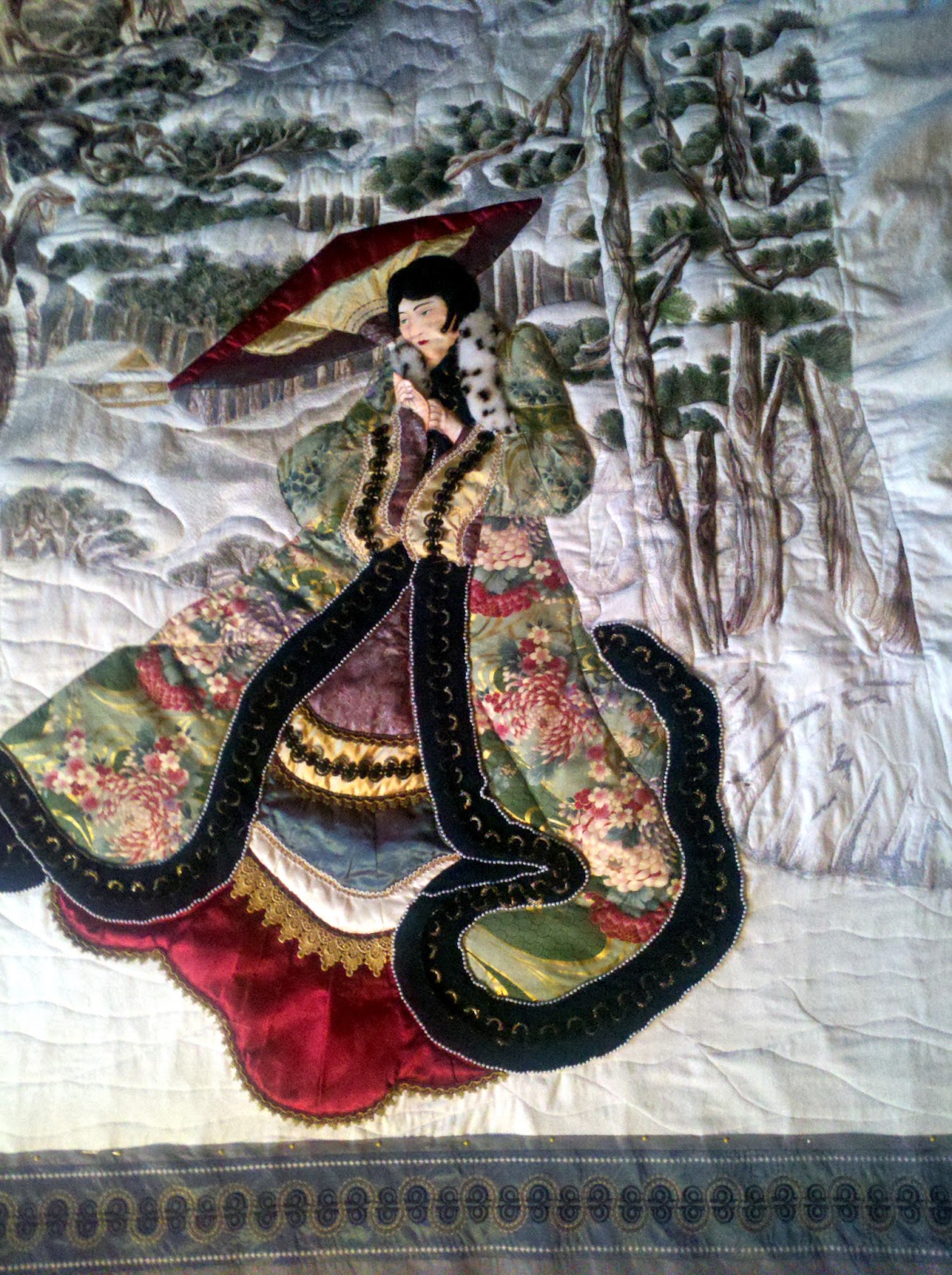 Creative Endeavors: Geisha in The Snow Art Quilt