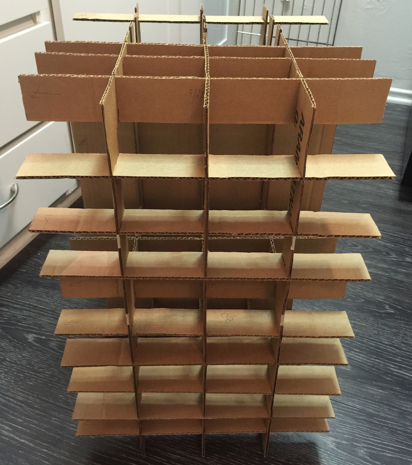 DIY: Cardboard night stand and charging station