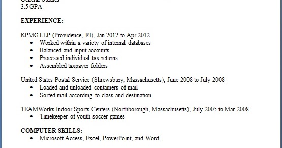 United States Postal Service Sample Resume Format in Word Free Download