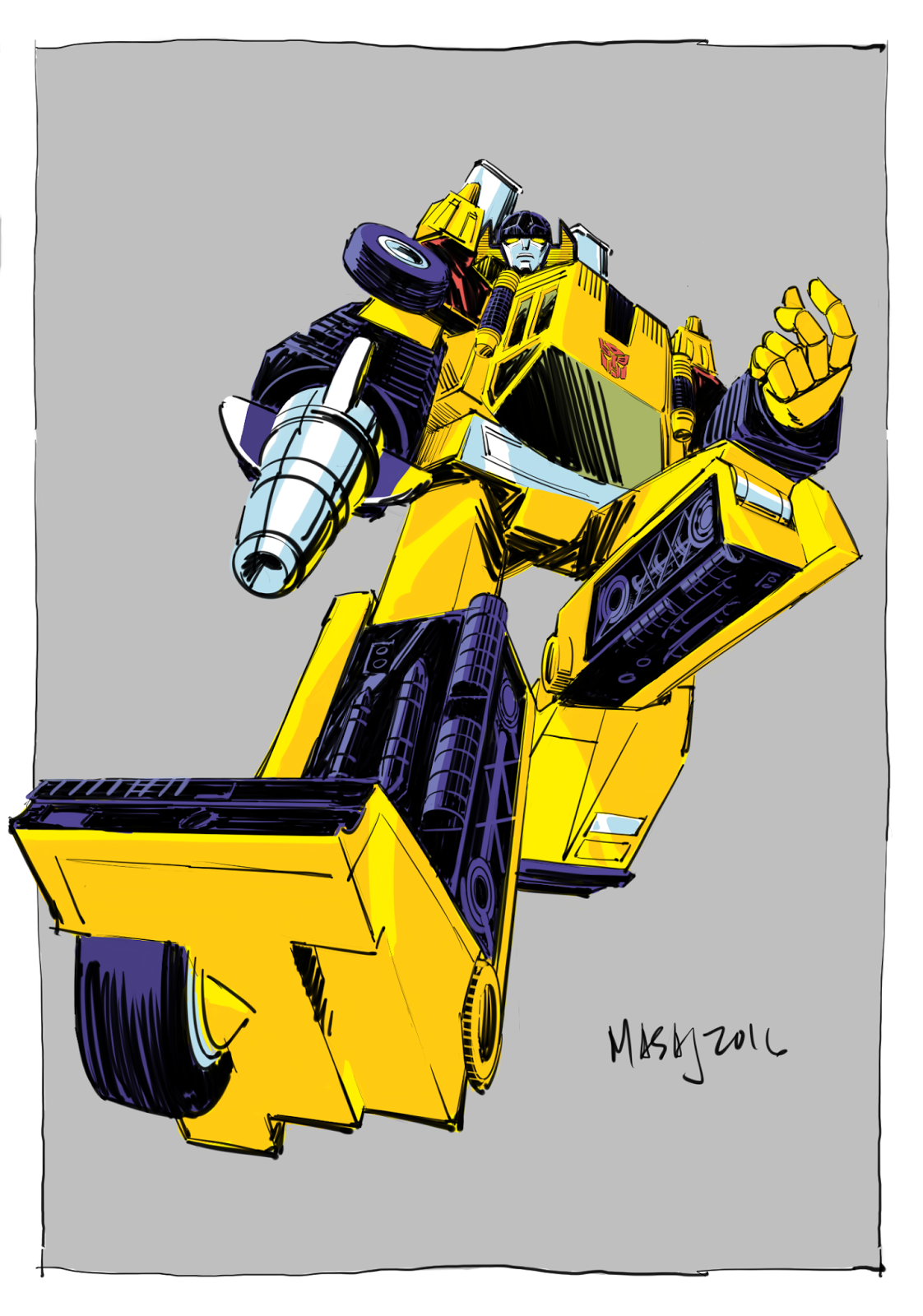 TF Scraps: Sketch - G1 Sunstreaker Fanart