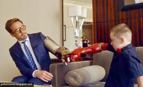 Dapat Tangan Dari Pelakon Iron Man - Gaban Comel