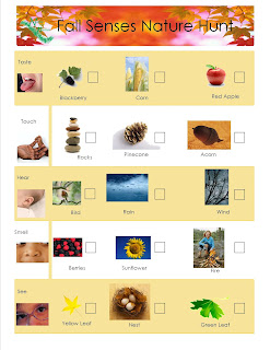 Nature-Can-Nurture: Fall Senses Nature Hunt