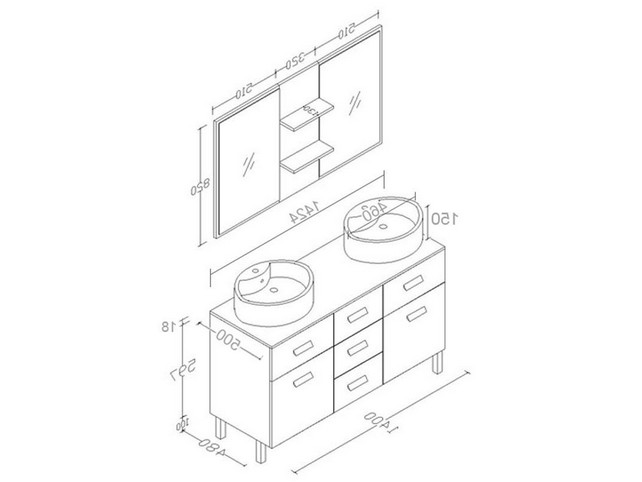 Dimension Meuble Double Vasque Salle De Bain ~ Salle de Bain