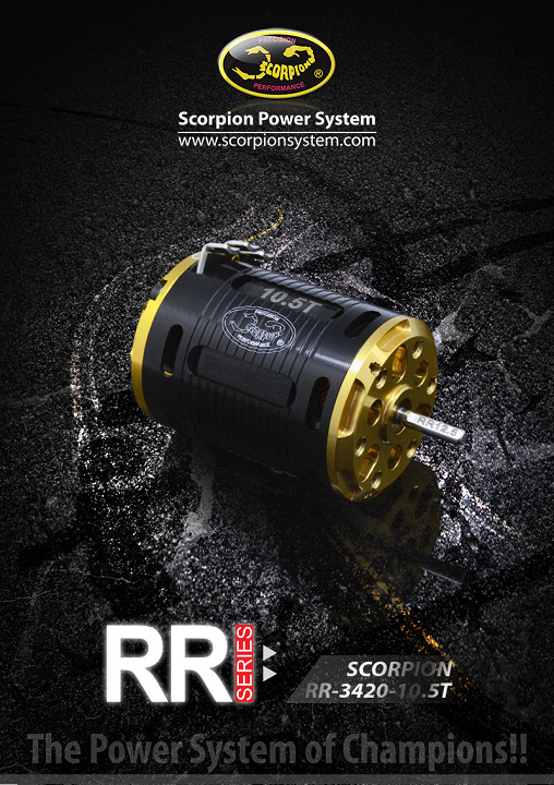 遙控技術雜誌｜RC TECH magazine: Scorpion新推出符合ROAR賽事規則的RR-3420系列有感無刷馬達