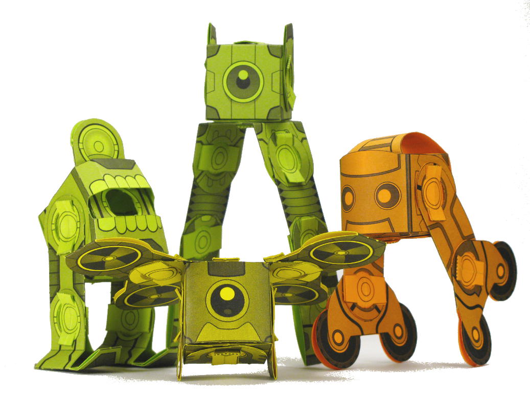 Paper Poseables: Poplocks Super Combiners - Buy & Download!