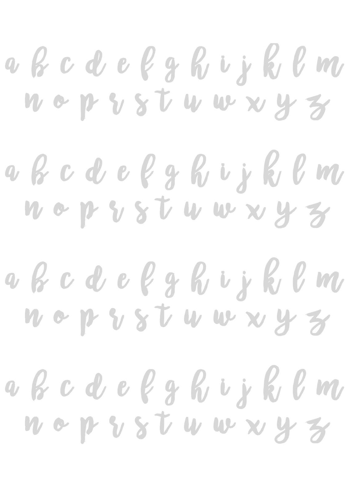 Szablony do trenowania hand letteringu - justinsglance