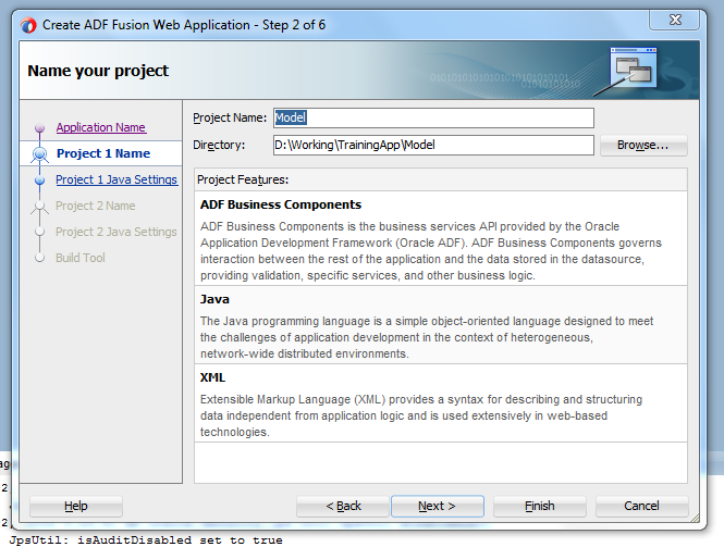Develop with ADF: How to create ADF Application
