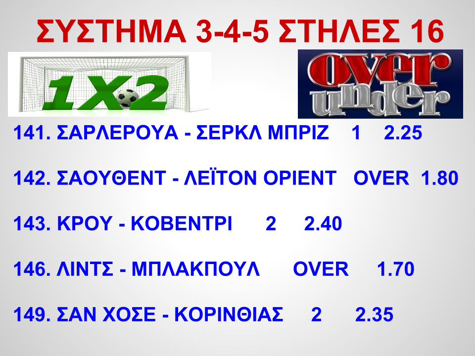 ΣΤΟΙΧΗΜΑ: ΠΑΜΕ ΣΤΟΙΧΗΜΑ