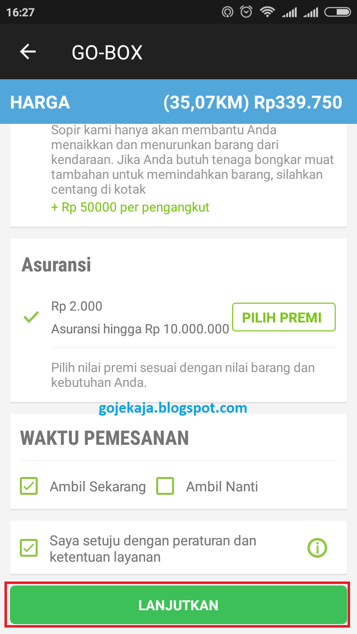 Panduan Pesan Go-Box di Gojek 2018