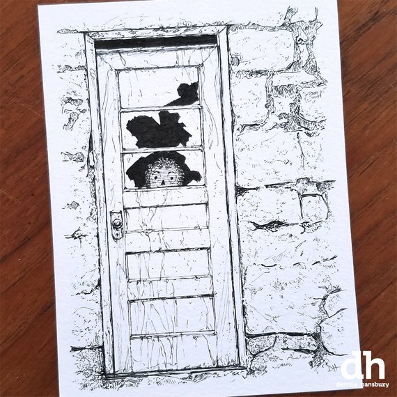 Creepy Door Drawing