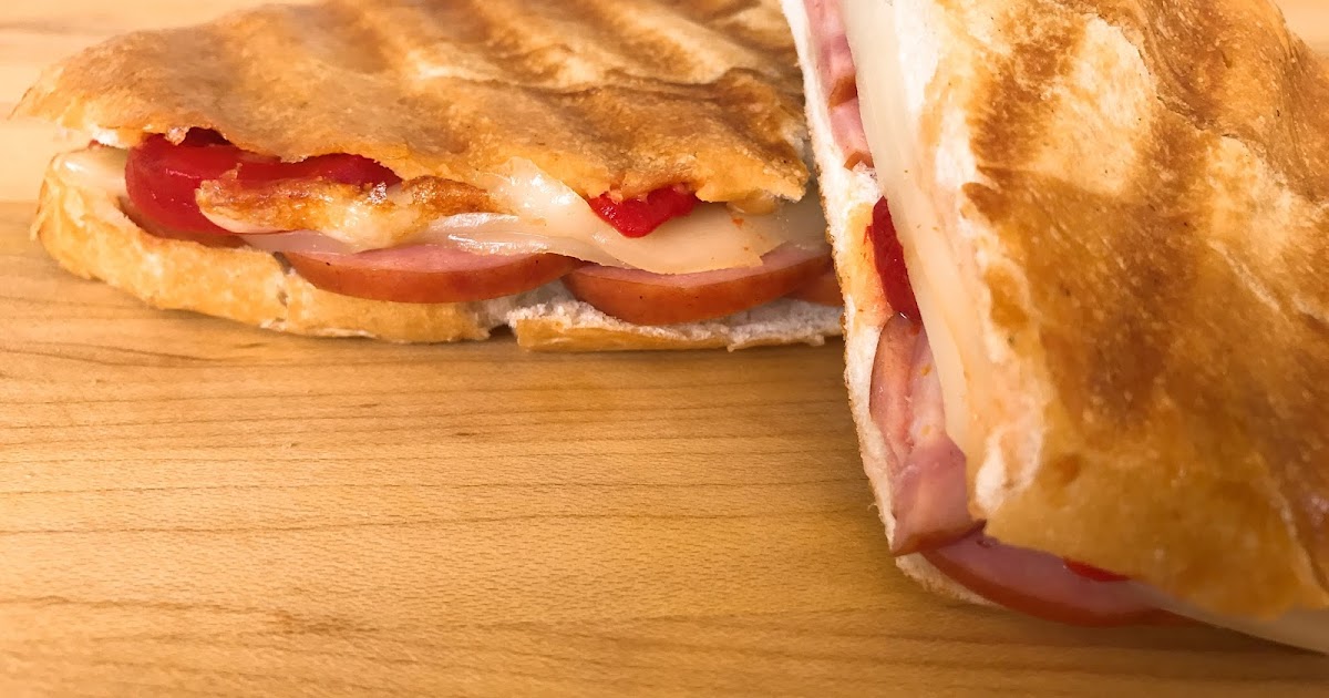Smoked Sausage, Roasted Pepper and Provolone Panini