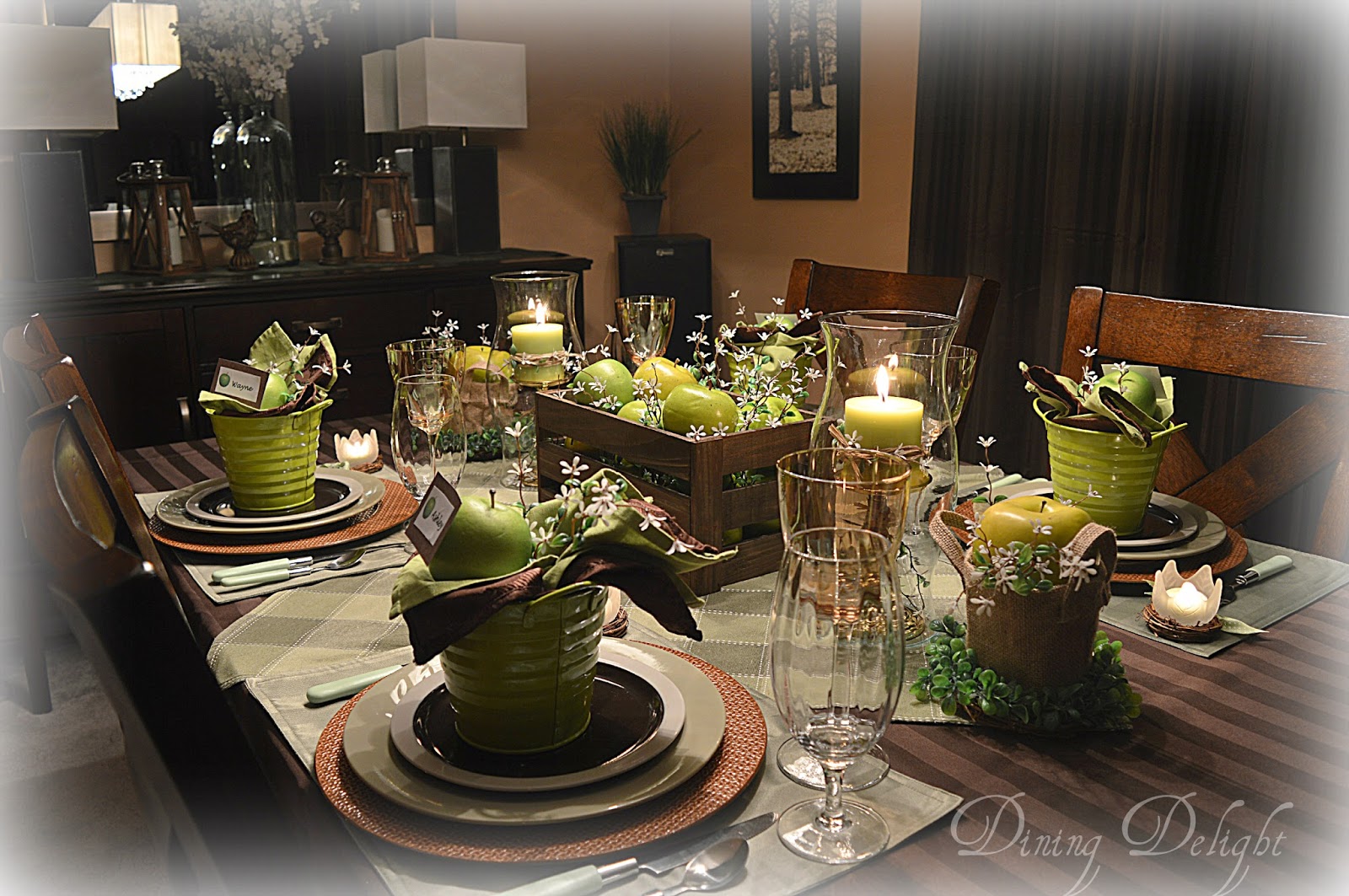 Dining Delight: Green Apple Tablescape