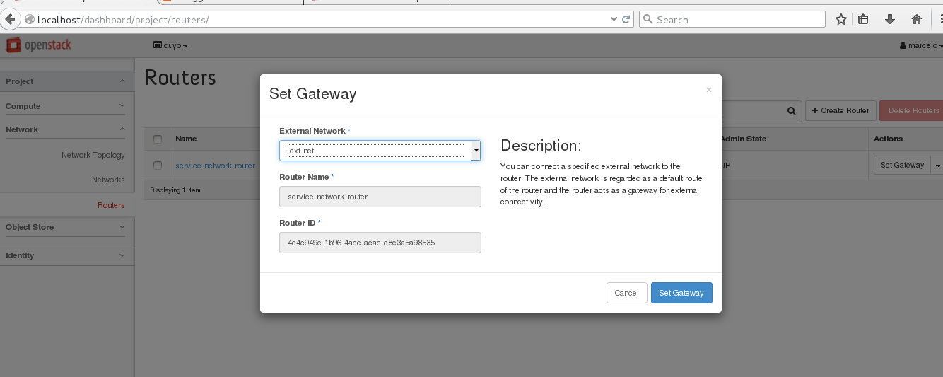 Francisco notepad: Openstack exercices