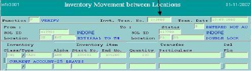 Inventory Module in Finacle - Movement of Inventory between locations ...
