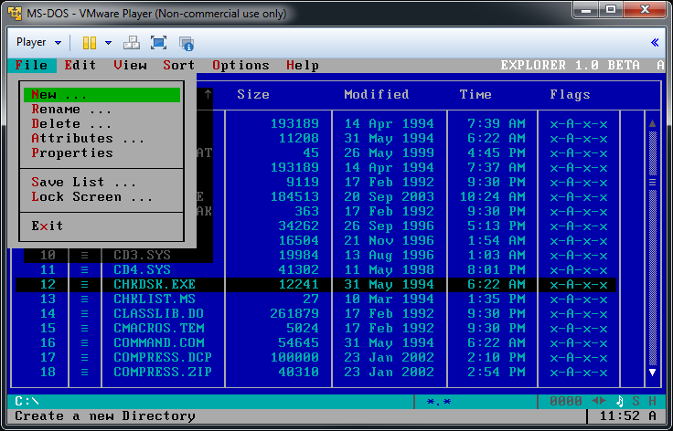 Hazaar Khwaishein - A million thoughts: MS-DOS Explorer